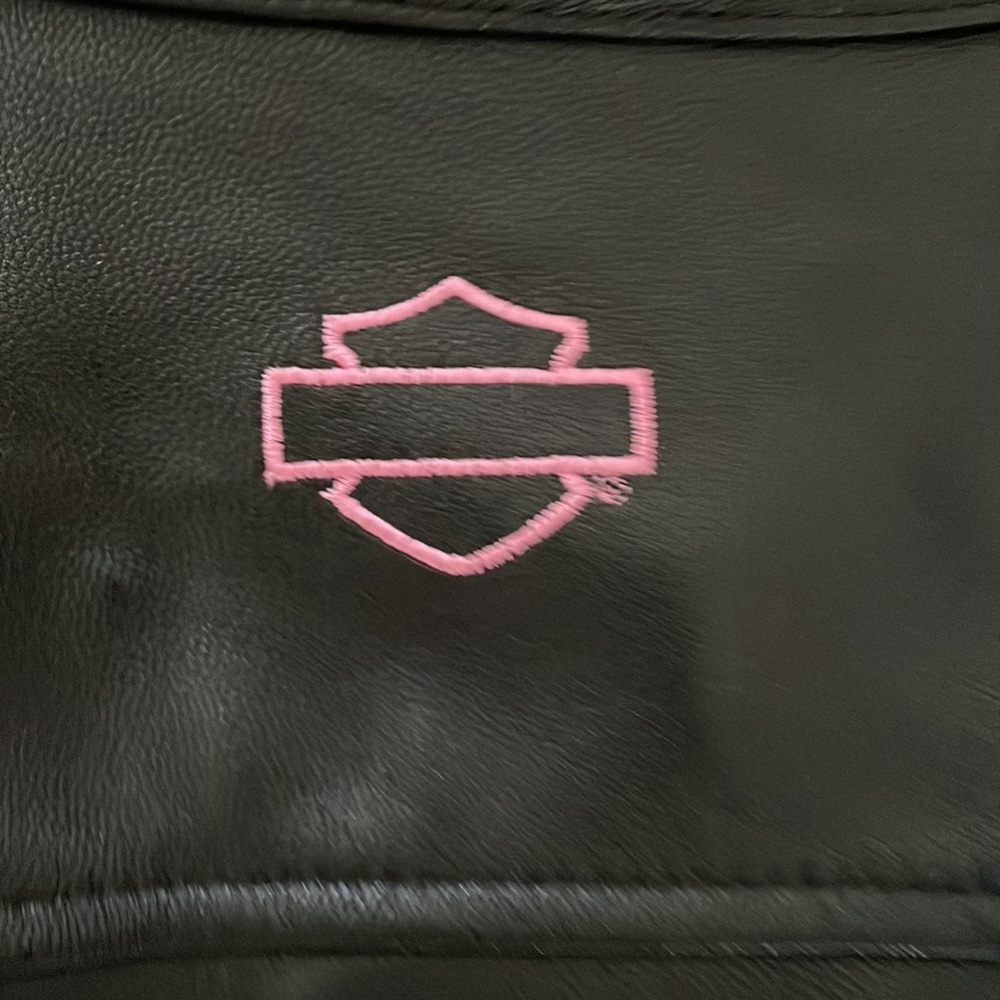 Harley-Davidson Women’s Pink Label Black Leather Jack… - Gem